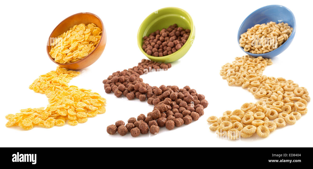 corn flakes isolated on white background Stock Photo - Alamy