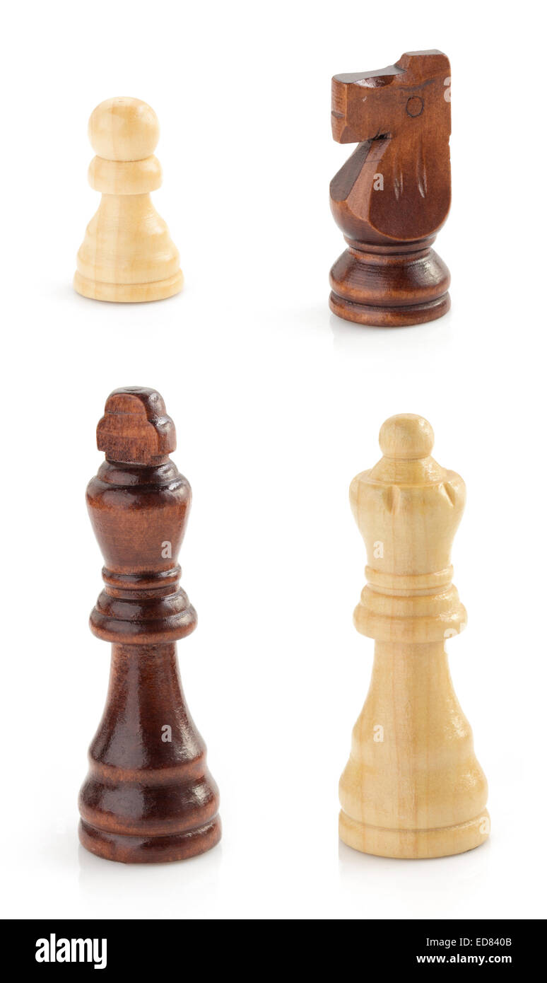 chess figures isolated on white background Stock Photo - Alamy
