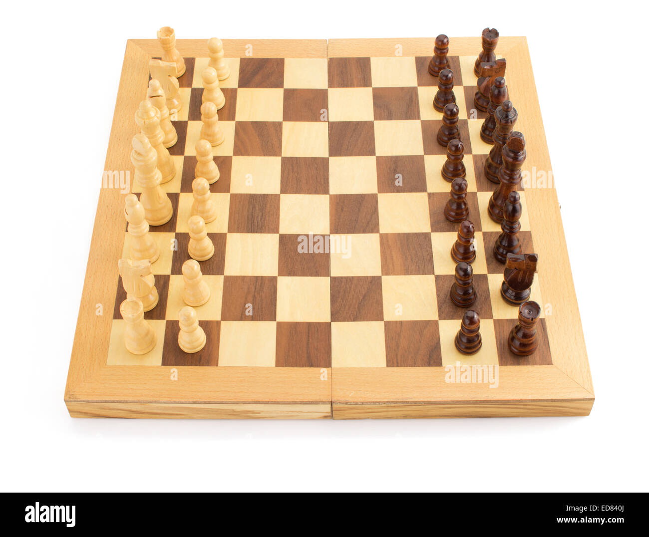 chess figures on board isolated at white background Stock Photo - Alamy