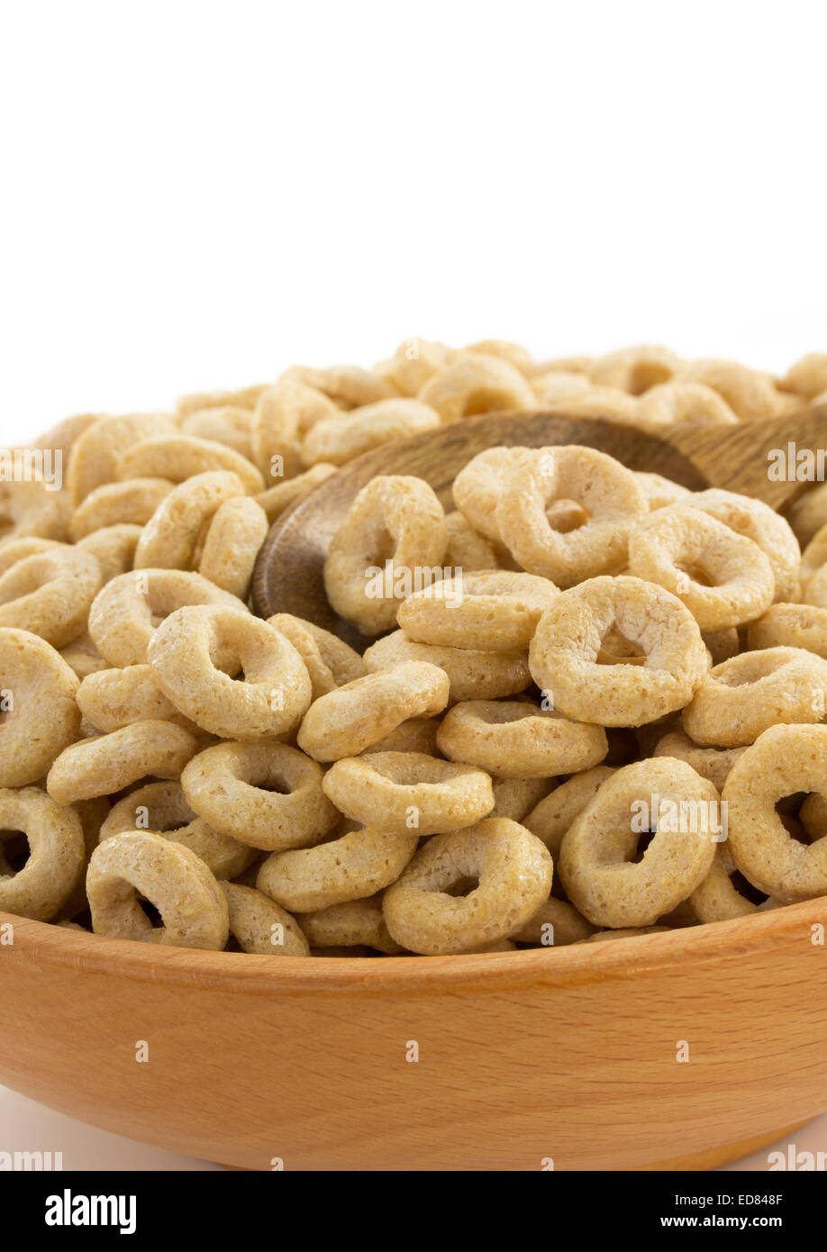 corn flakes rings isolated on white background Stock Photo - Alamy