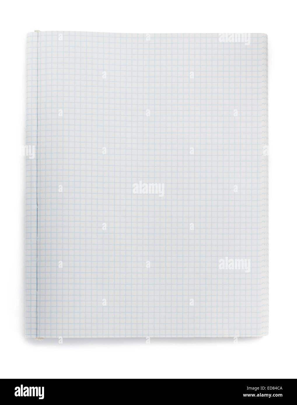 checked notebook isolated on white background Stock Photo - Alamy