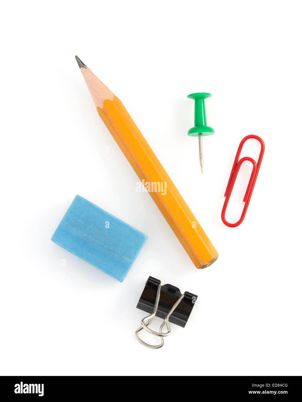 office supplies isolated on white background Stock Photo - Alamy