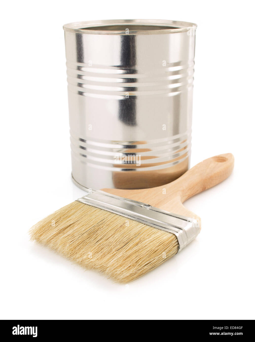 paint bucket and paintbrush isolated on white background Stock Photo ...