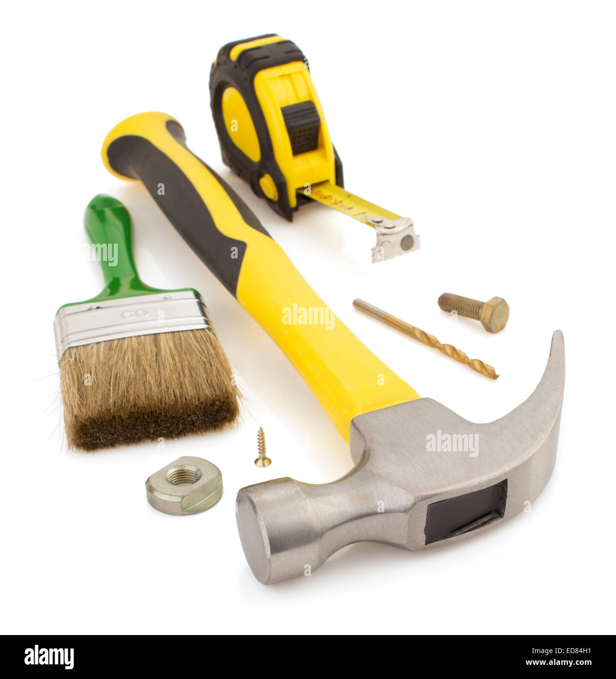 set of tools and instruments isolated on white background Stock Photo ...