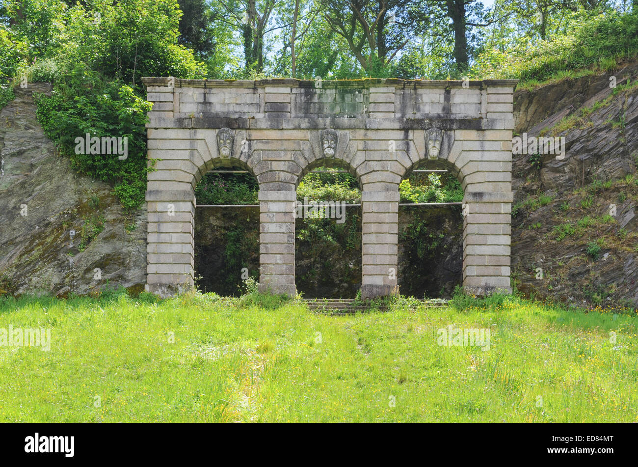 Ampitheatre Folly in parkland surrounding Saltram House, Plymouth ...