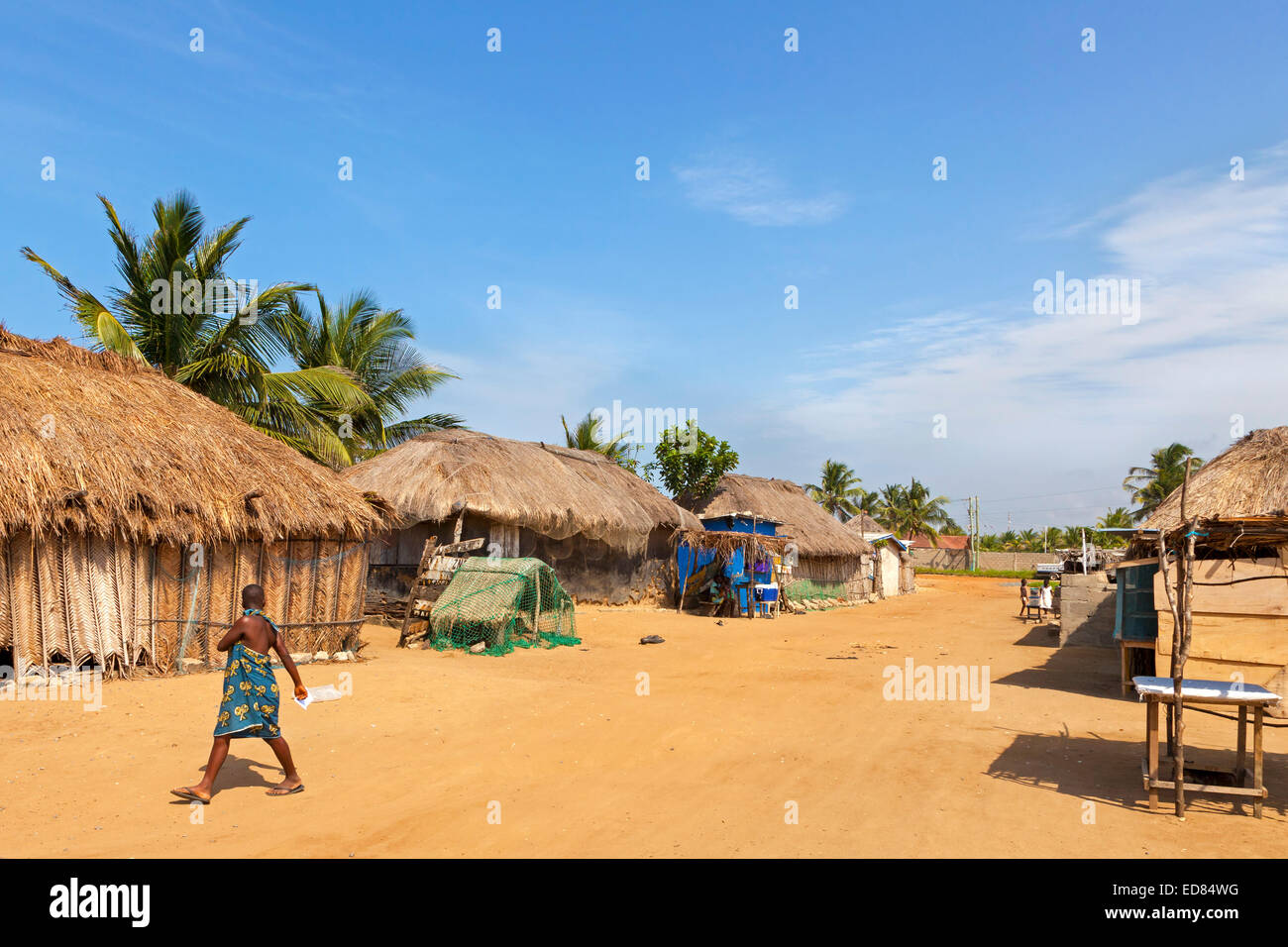Ada Foah fishing village, Greater Accra, Ghana, Africa Stock Photo - Alamy