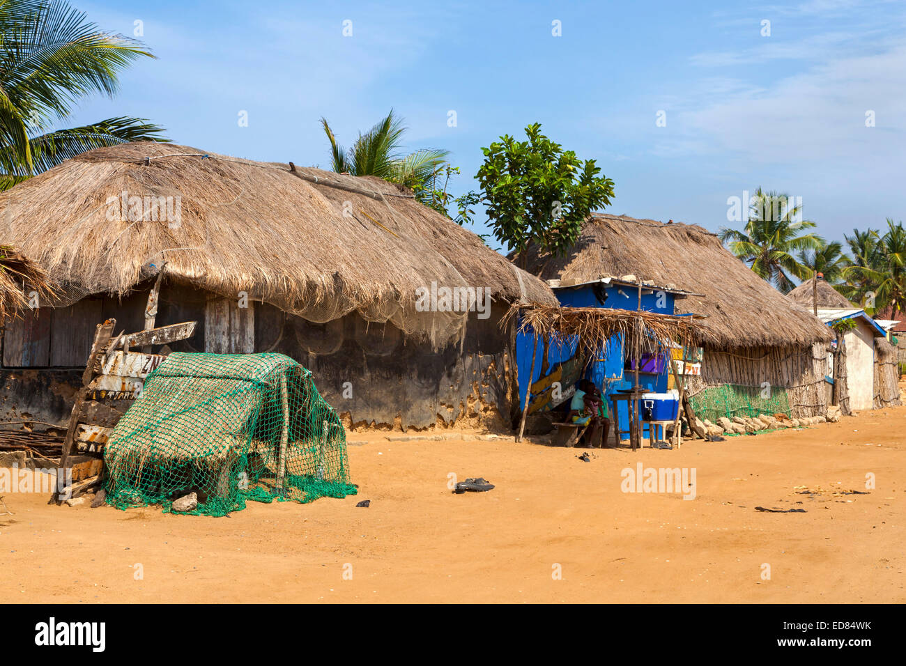 Ada Foah fishing village, Greater Accra, Ghana, Africa Stock Photo - Alamy