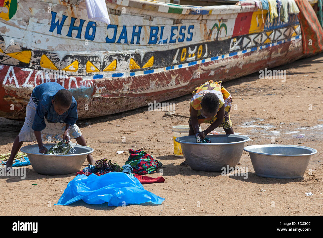 Ada Foah fishing village, Greater Accra, Ghana, Africa Stock Photo - Alamy