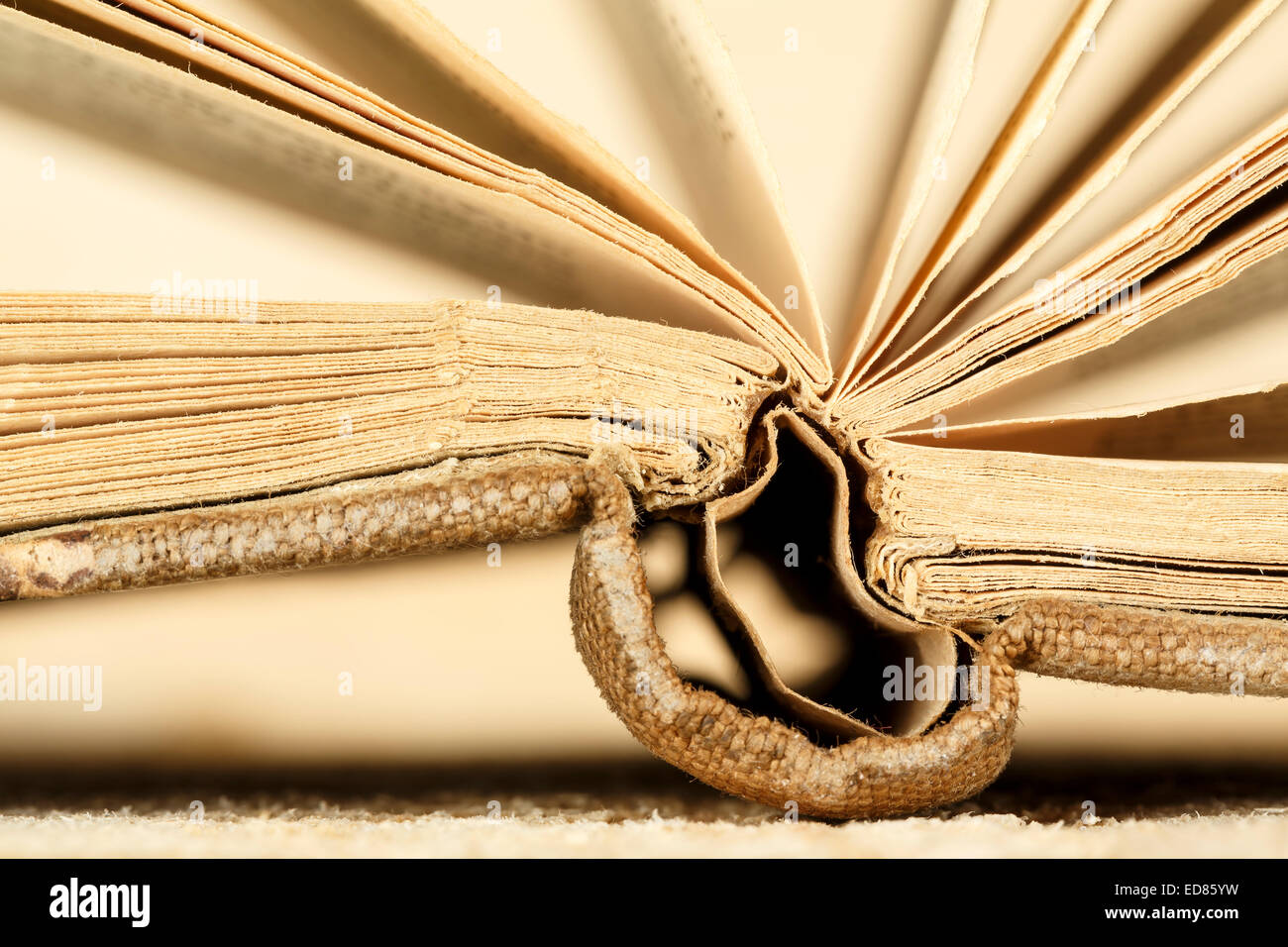 The old book is open Stock Photo - Alamy