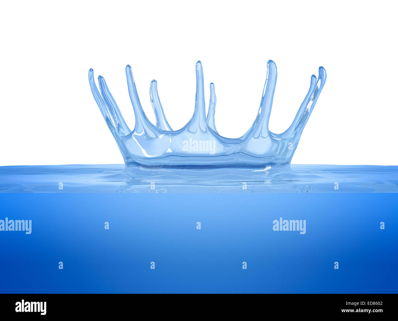 Splash - water crown Stock Photo - Alamy
