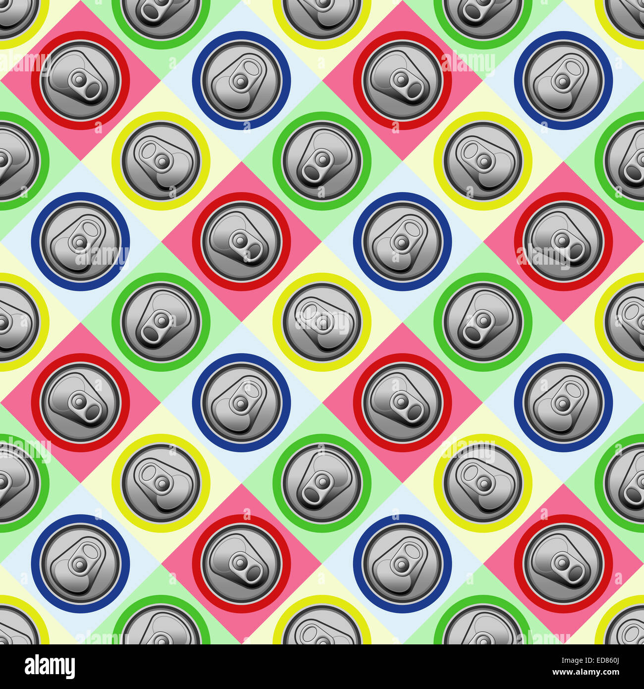 Nice colorful can tops background Stock Photo - Alamy