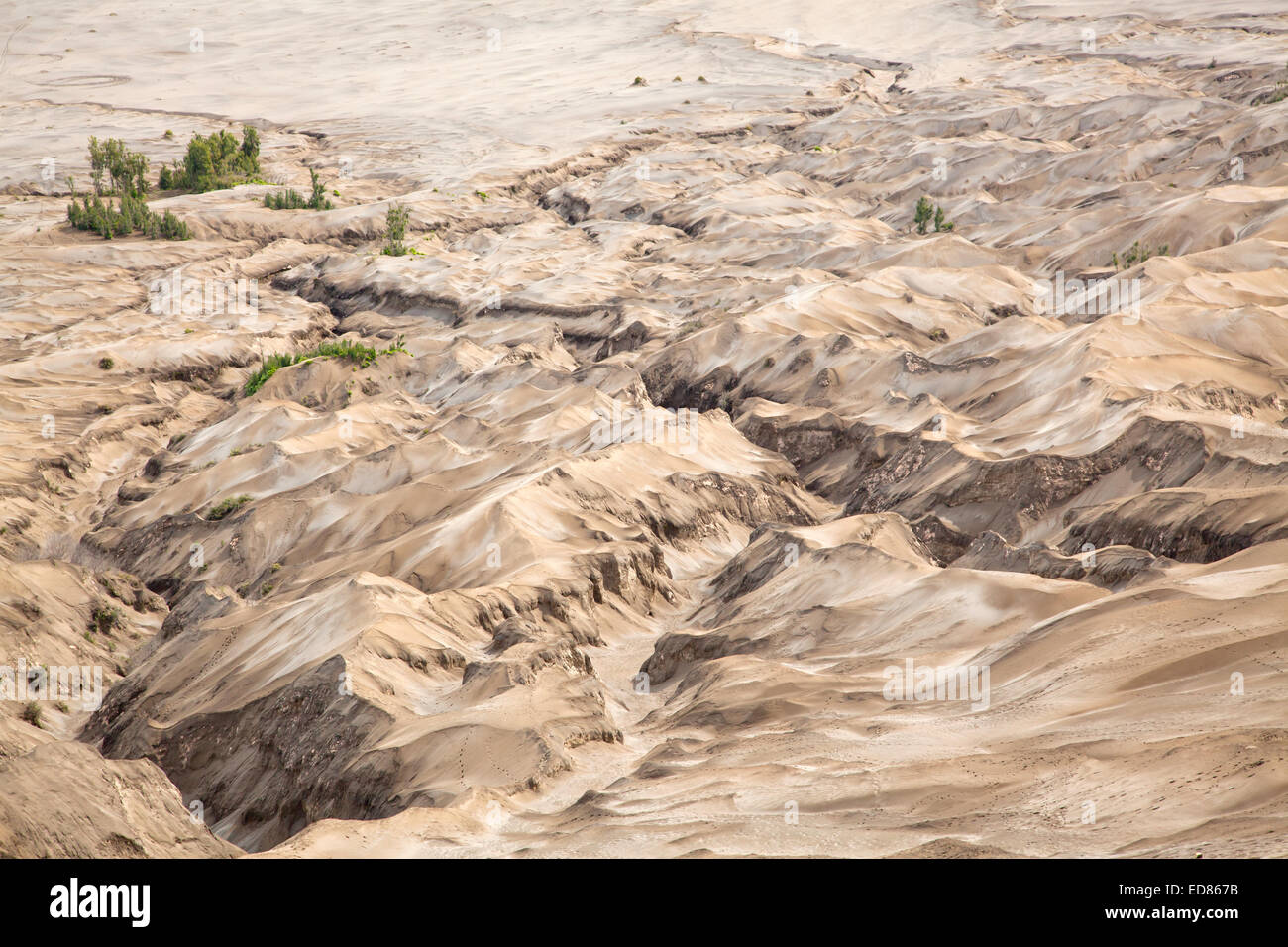 Desert Sand Dune Mountain Landscape of Bromo Volcano crater, East Java ...