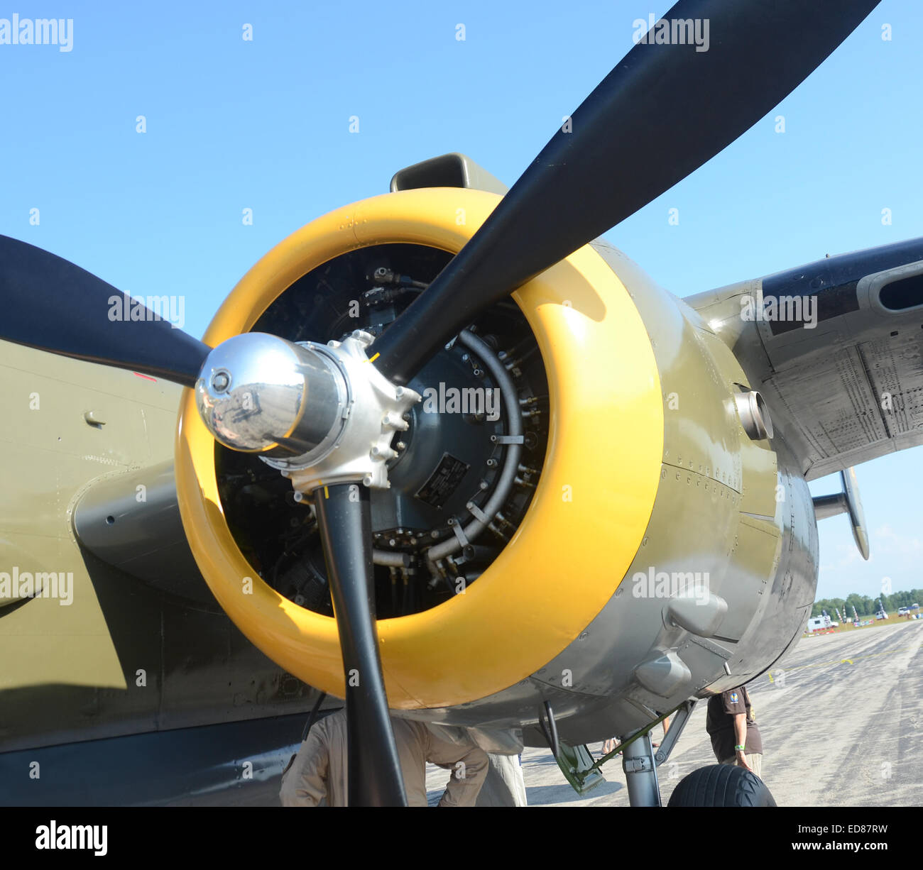 World War II era bomber engine and propeller Stock Photo - Alamy