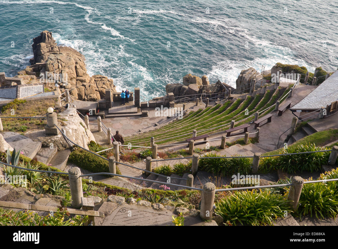 The stunning Minack Theatre at Porthcurno, Cornwall, England Stock ...