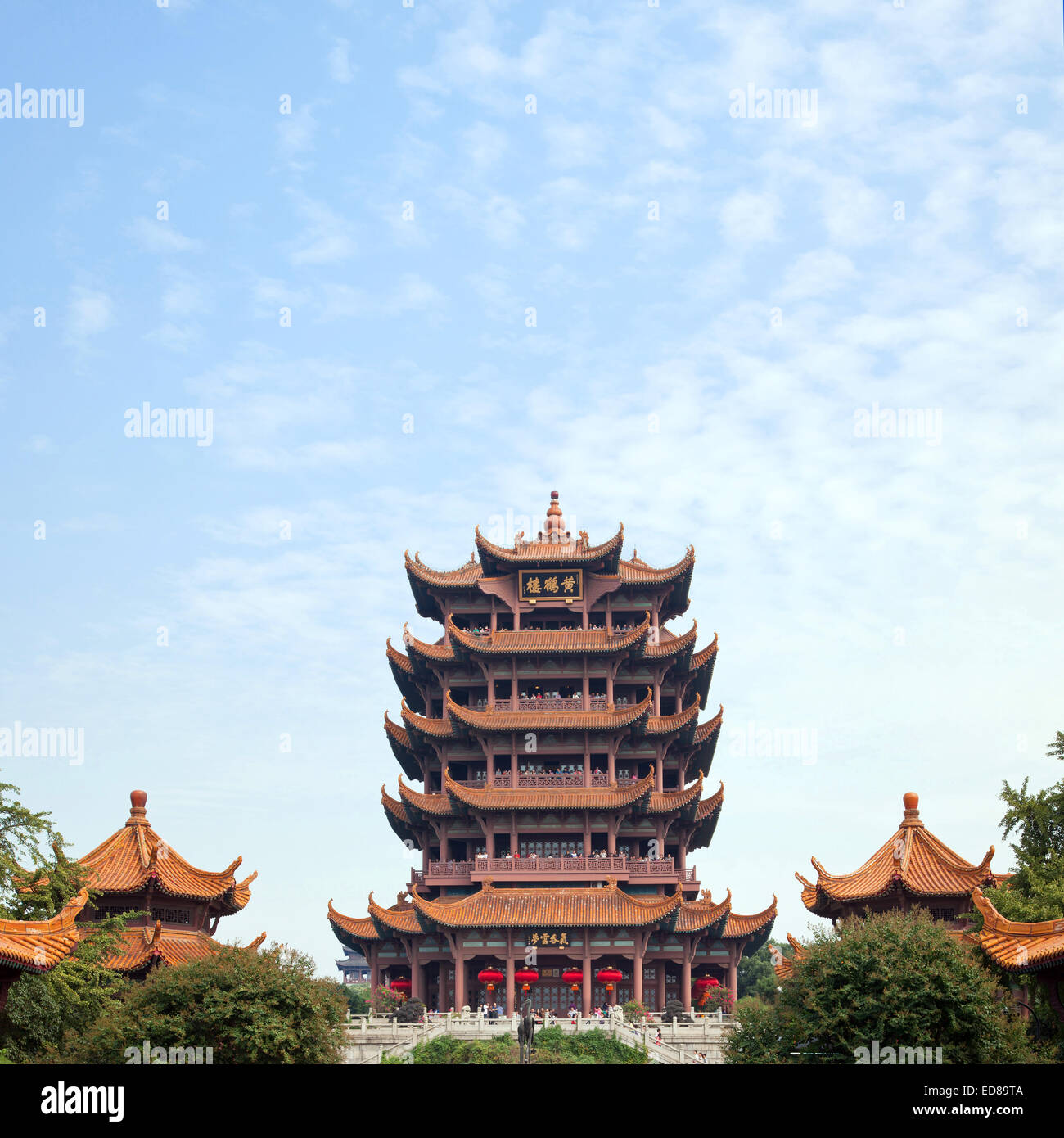 Yellow Crane Tower temple Landmark Travel Destination, Wuhan Hubei ...