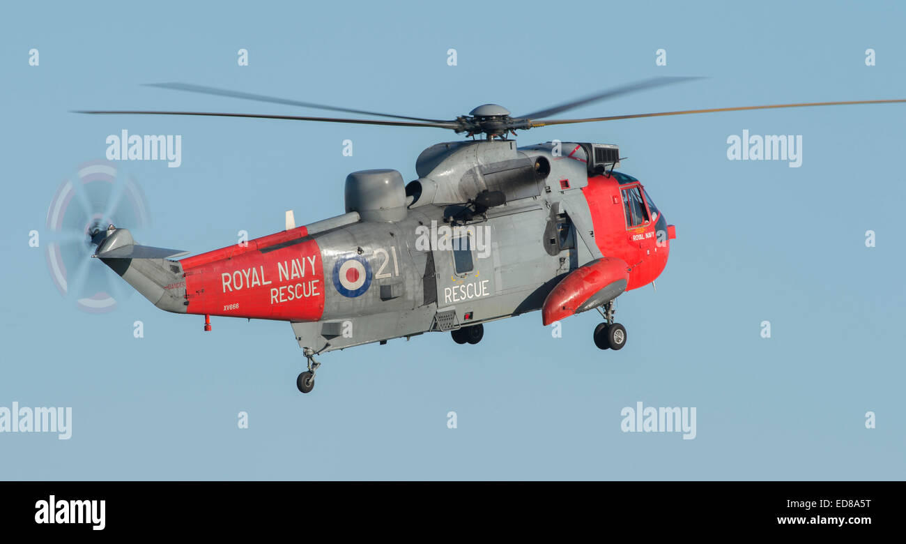 771 Squadron Royal Navy Sea King MK5 Search and Rescue Helicopter Stock ...