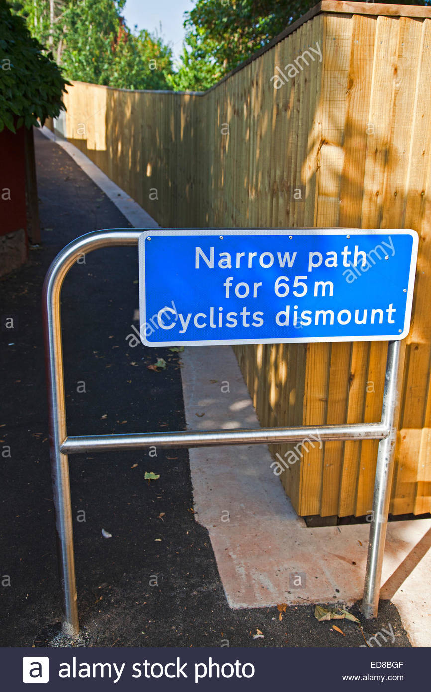Narrow Path Sign High Resolution Stock Photography and Images - Alamy