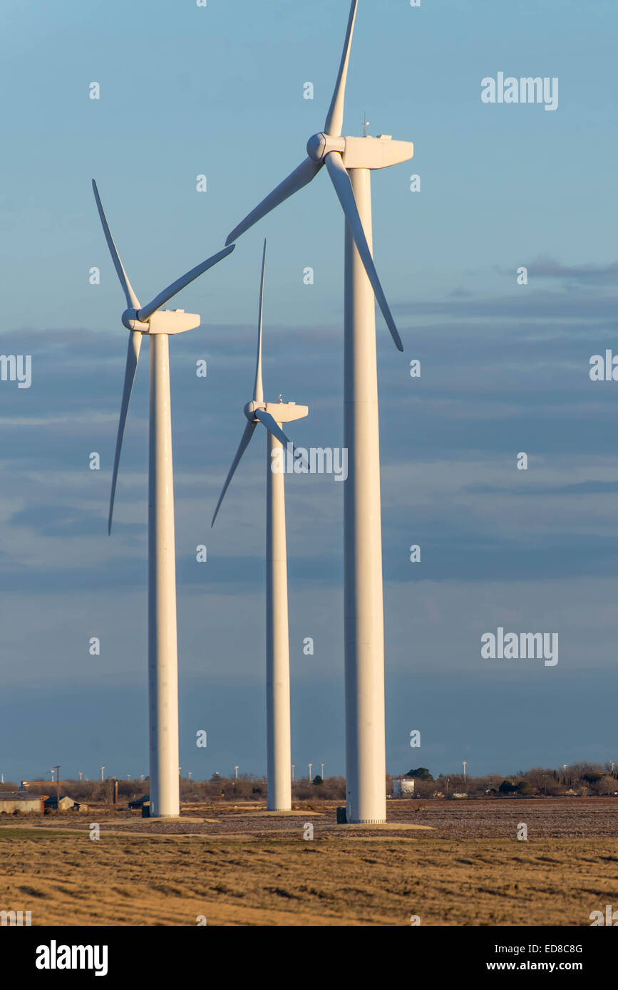 renewable energy wind turbines in rural hay fields Stock Photo - Alamy
