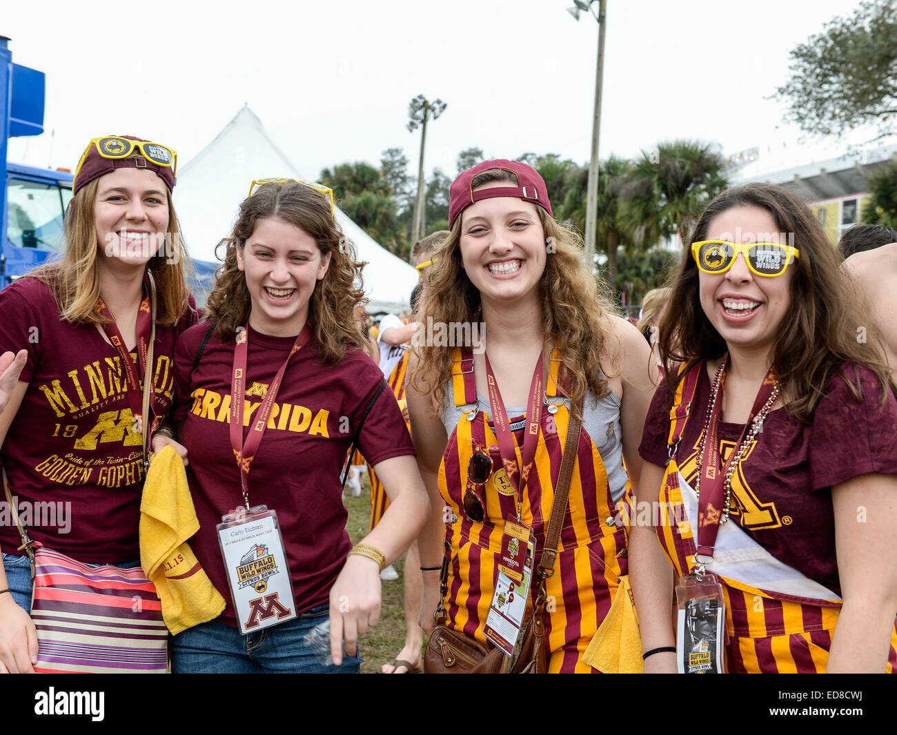 Orlando, FL, USA. 1st Jan, 2015. Minnesota Golden Gophers fans enter ...