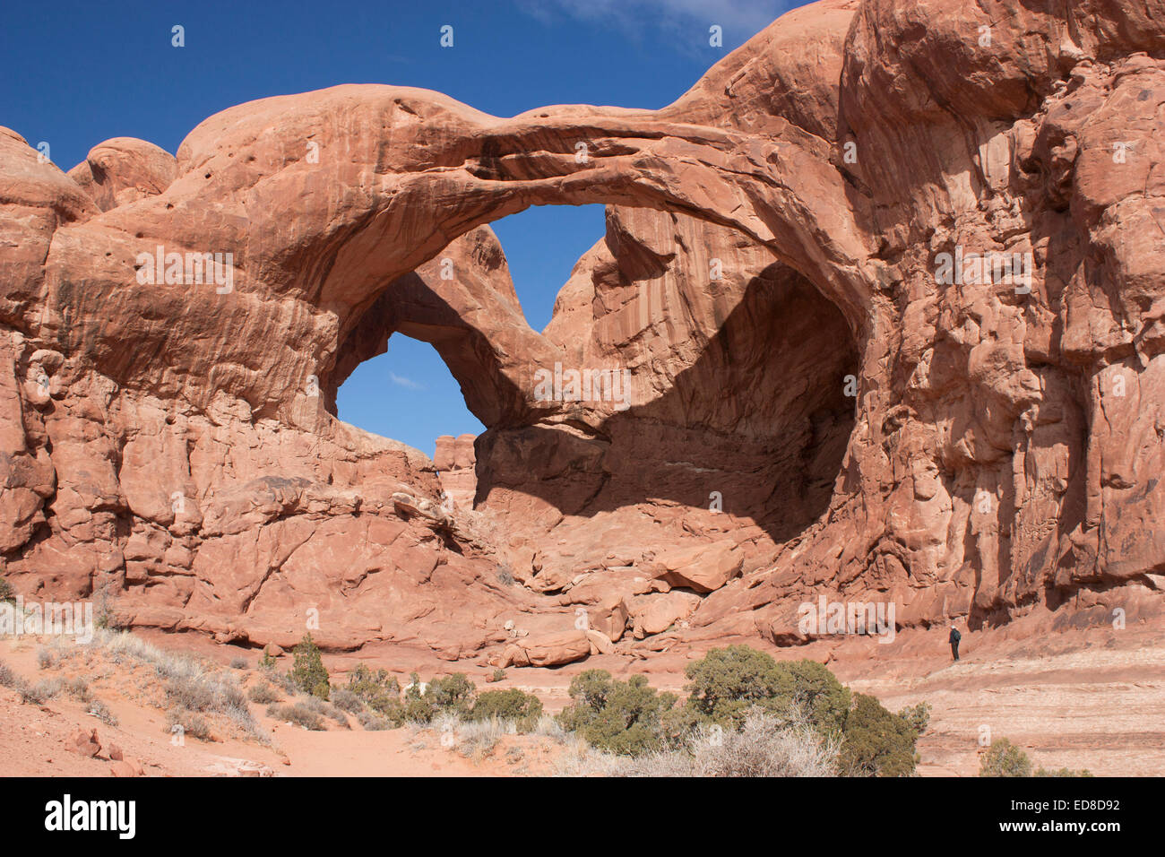 The arches national park double arch hi-res stock photography and ...