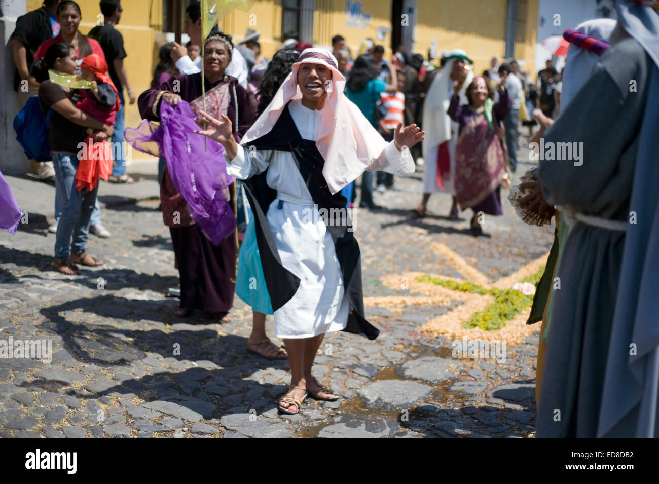 Procession during Semana Santa (Holy Week) in Antigua, Guatemala Stock ...