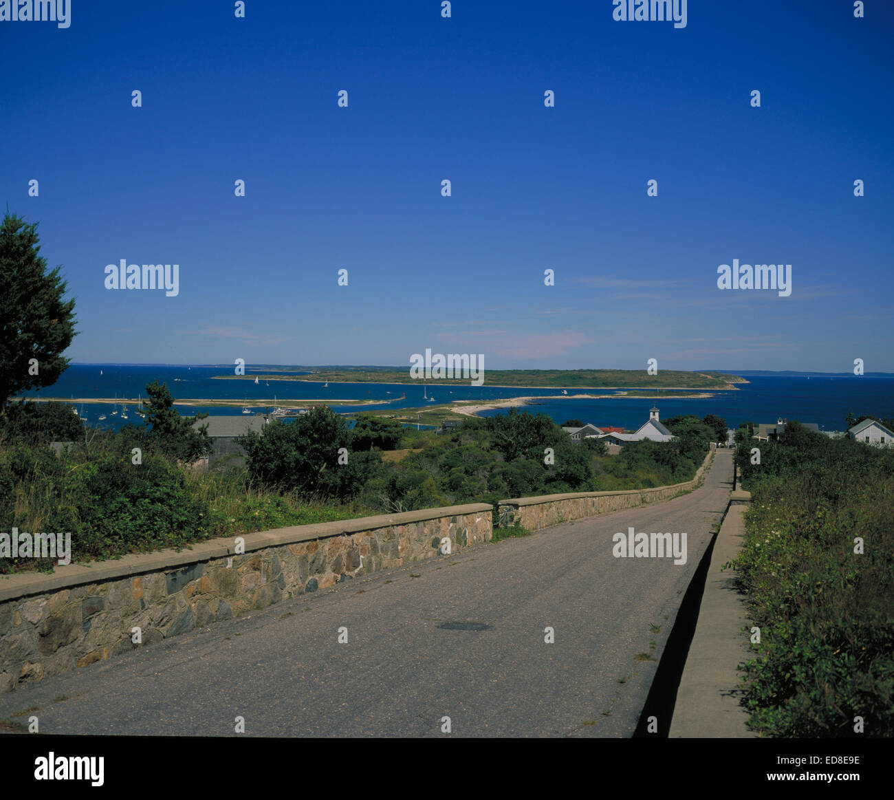 Photo of the road to the top of the island of Cuttyhunk, Massachusetts ...