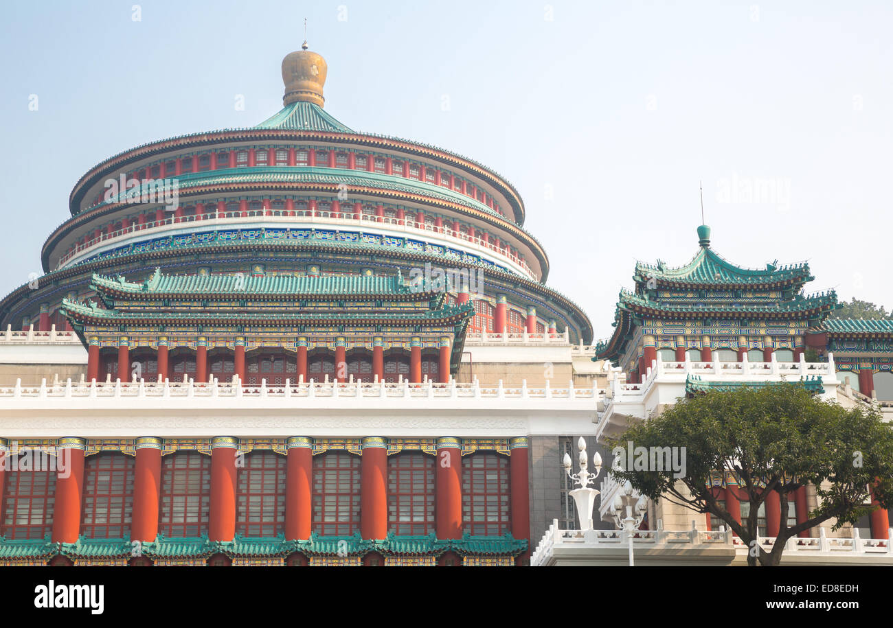 Chongqing Great Hall of People in China Stock Photo - Alamy