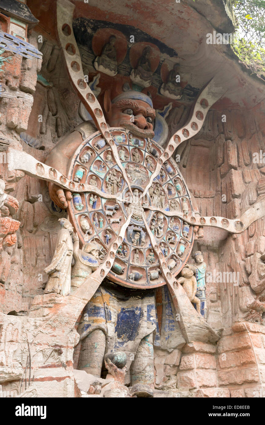 Ancient Hillside Stone Carving of Shakyamuni Buddha Repaying His ...