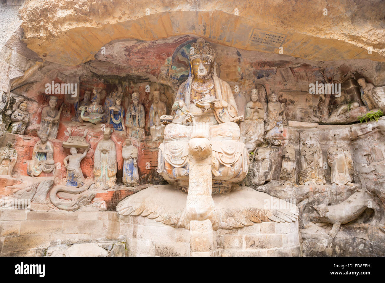 Ancient Hillside Stone Carving of Shakyamuni Buddha Repaying His ...