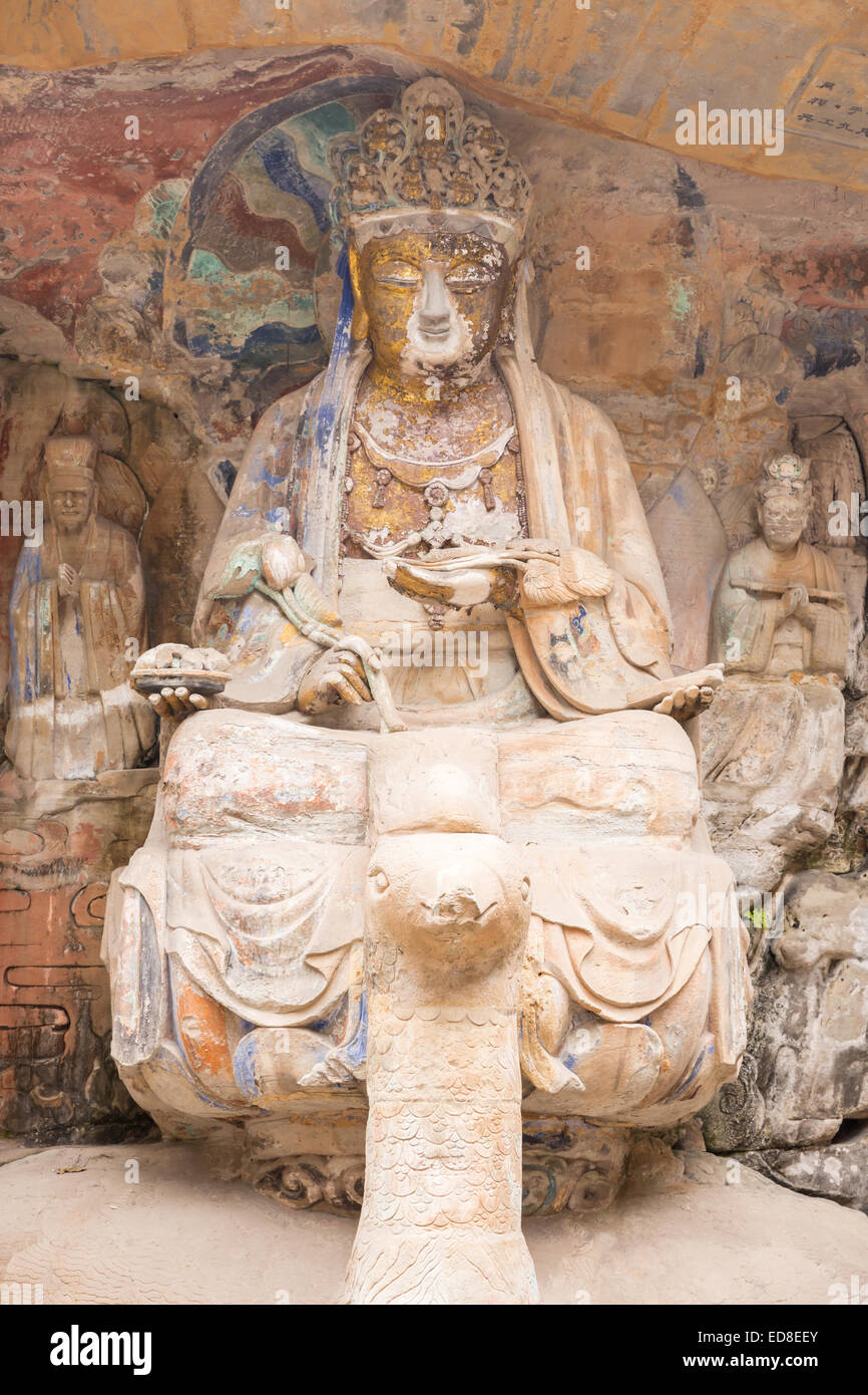 Ancient Hillside Stone Carving of Shakyamuni Buddha Repaying His ...