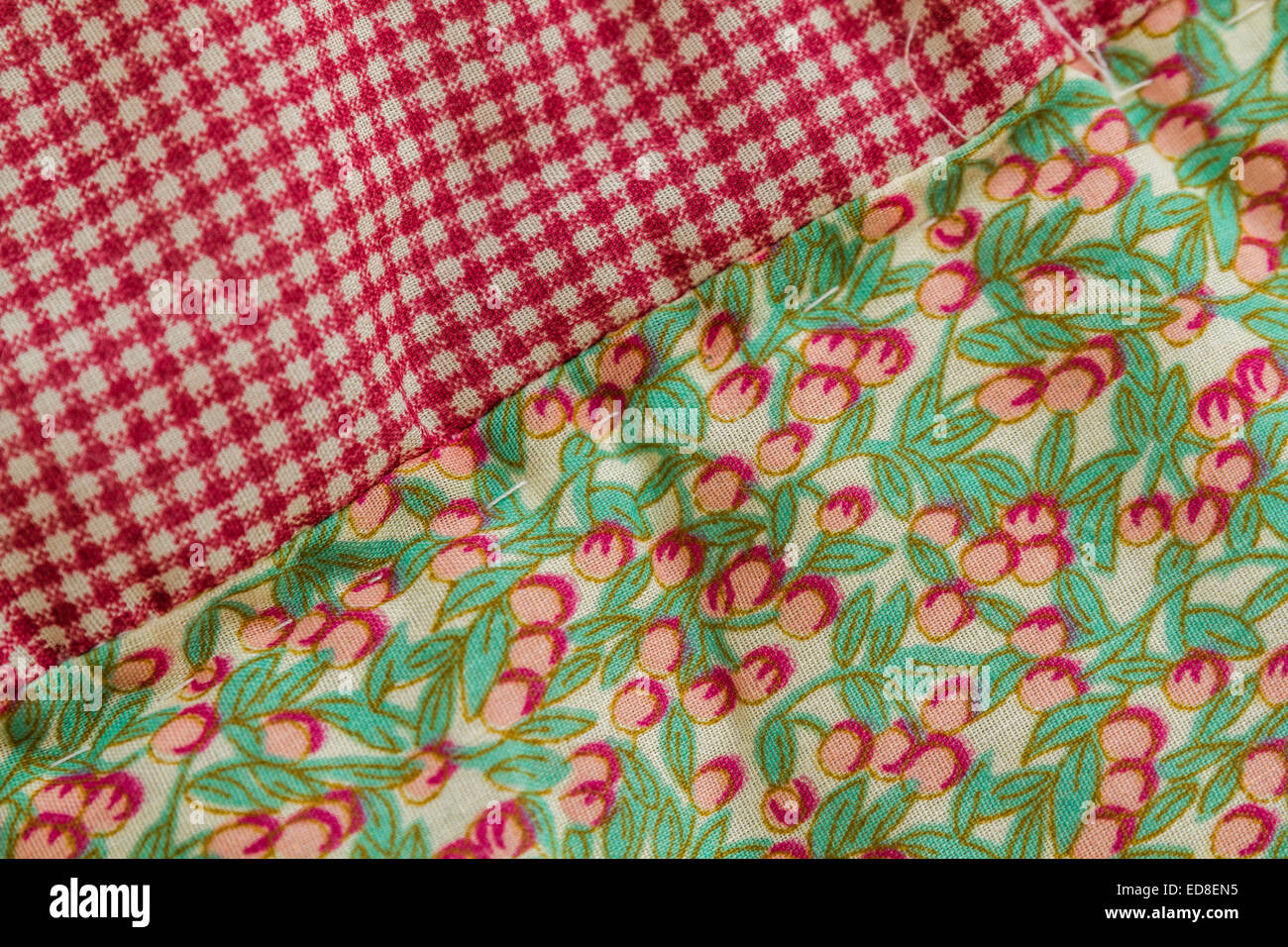 Close up from colorful patchwork sheet as texture and background Stock ...