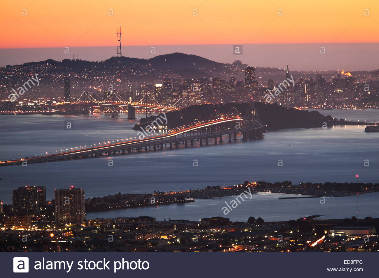 San Francisco Bay Area Scenic View from Berkeley Hills, Berkeley Stock ...