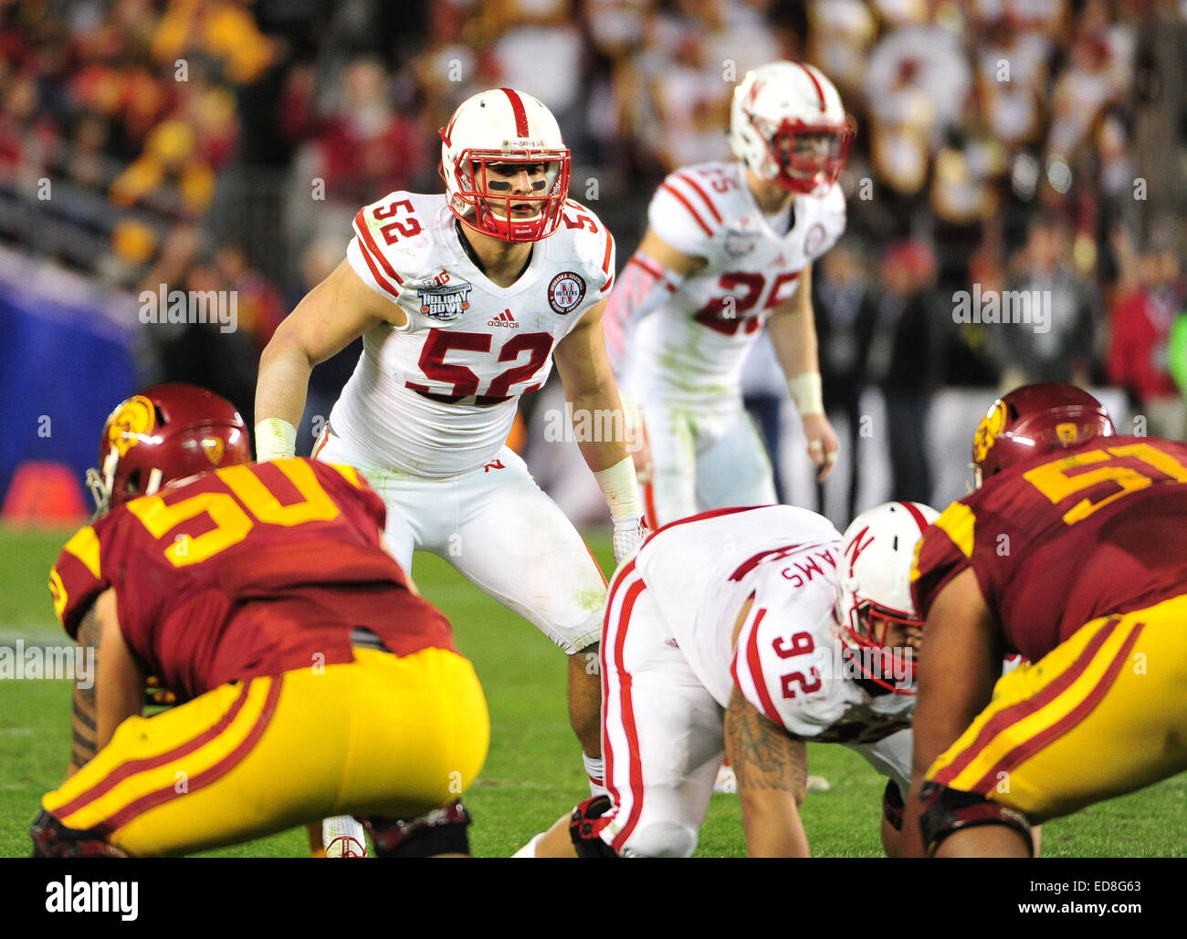 San Diego, CA. 27th Dec, 2014. Matt Finnin #59 of Nebraska during the ...