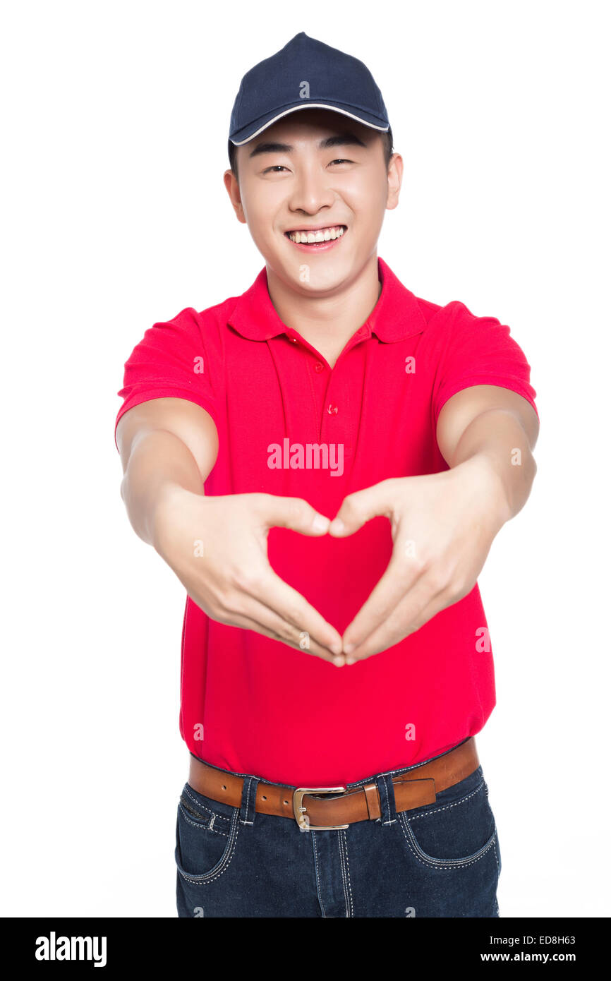 young man, white background Stock Photo - Alamy