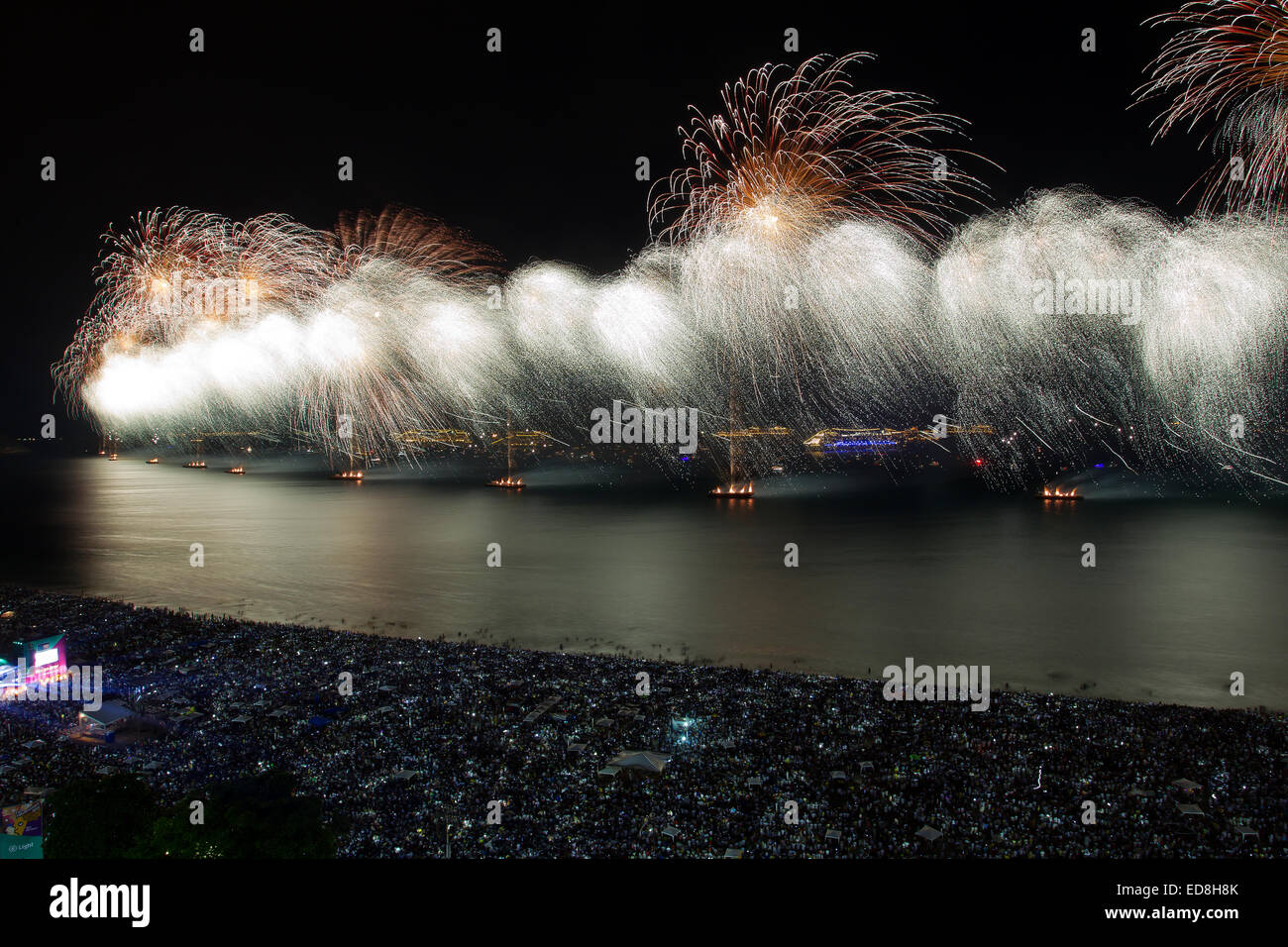 Rio de Janeiro, Brazil. 1st January, 2015. Around two million people ...
