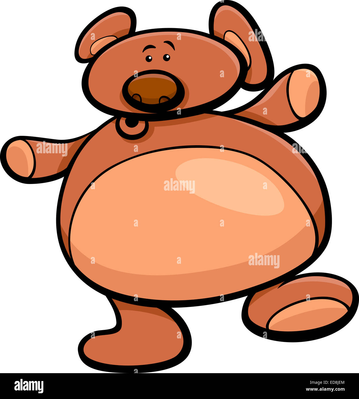 Cartoon Illustration of Big Cute Teddy Bear Stock Photo - Alamy