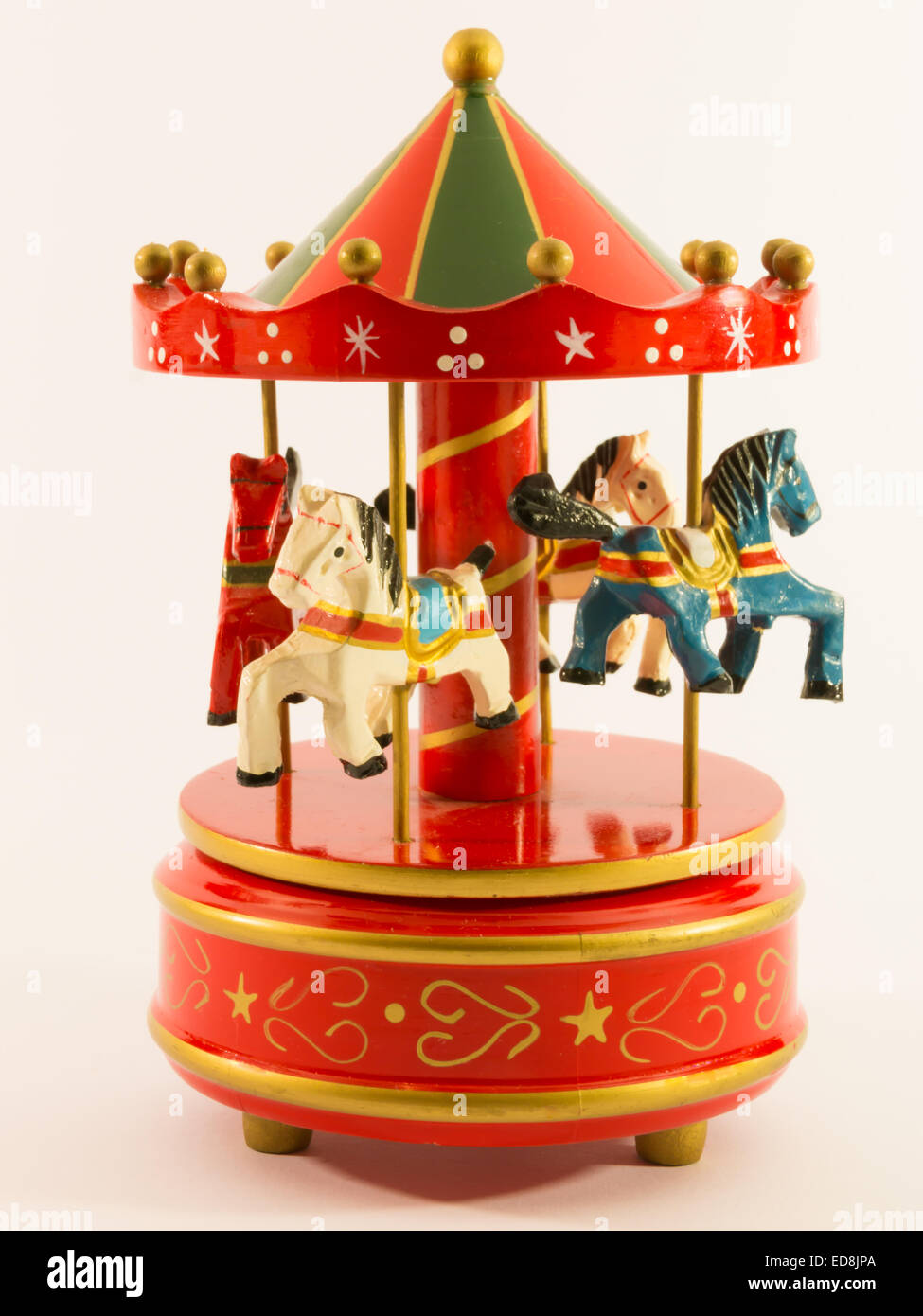 red merry-go-round horse carillon, wooden carouse Stock Photo - Alamy
