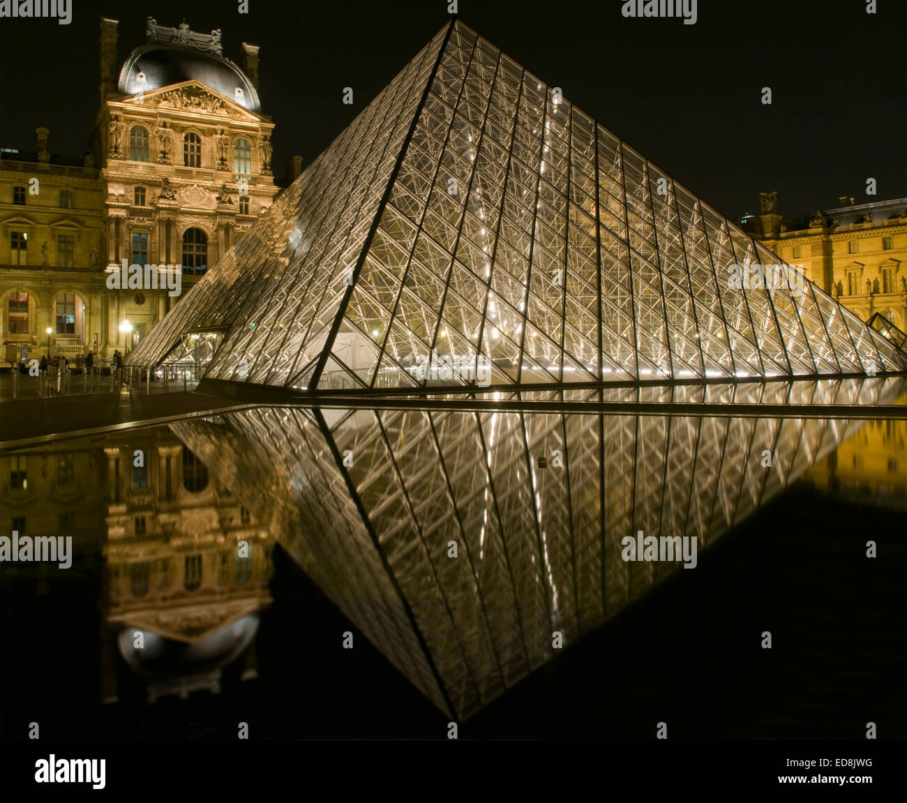 The Louvre Pyramid at Night, Paris, France Stock Photo - Alamy