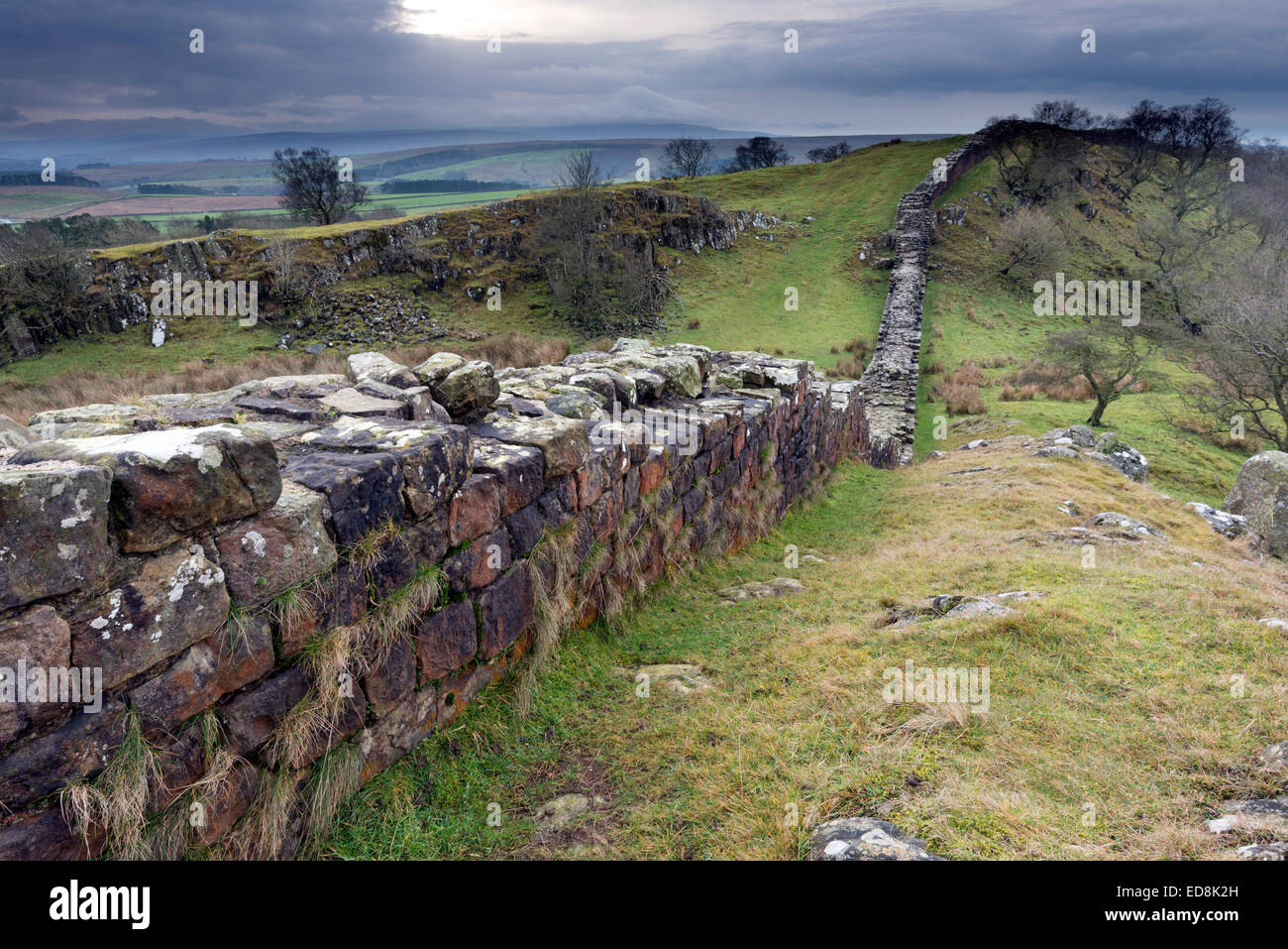 Hadrian's wall built by Roman's to protect northern borders of British ...