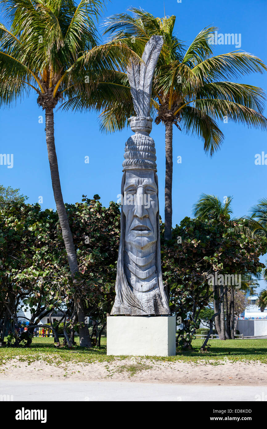 Ft. Lauderdale, Florida.Indian Head Sculpture by Peter Wolf Toth ...