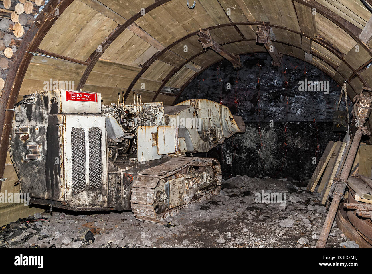 Replica of coal face at Big Pit museum, Wales, UK Stock Photo - Alamy