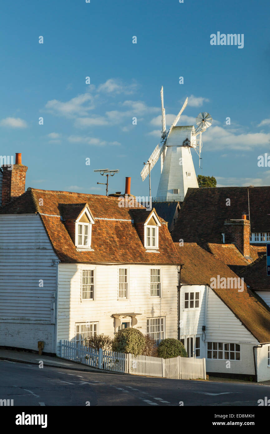Winter afternoon on Stone Street in Cranbrook, Kent, England. Union ...