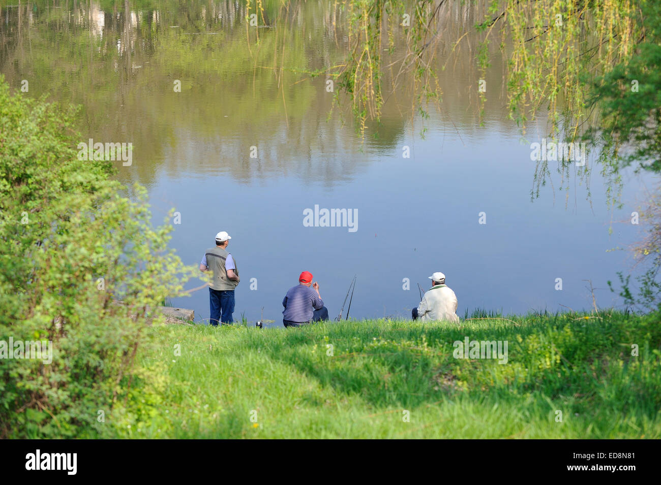 Three fishermen hi-res stock photography and images - Alamy