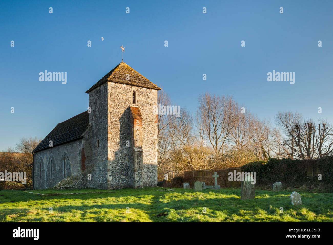 St Botolph's, Saxon church in West Sussex near Steyning, England Stock ...