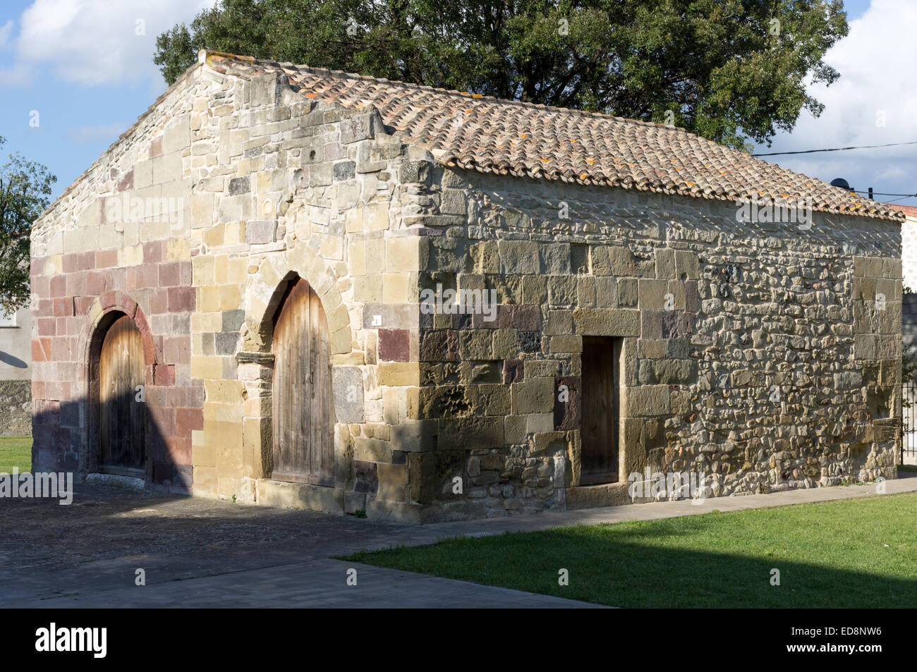 Barumini, romanesuqe Church of St. John the Baptist Stock Photo - Alamy