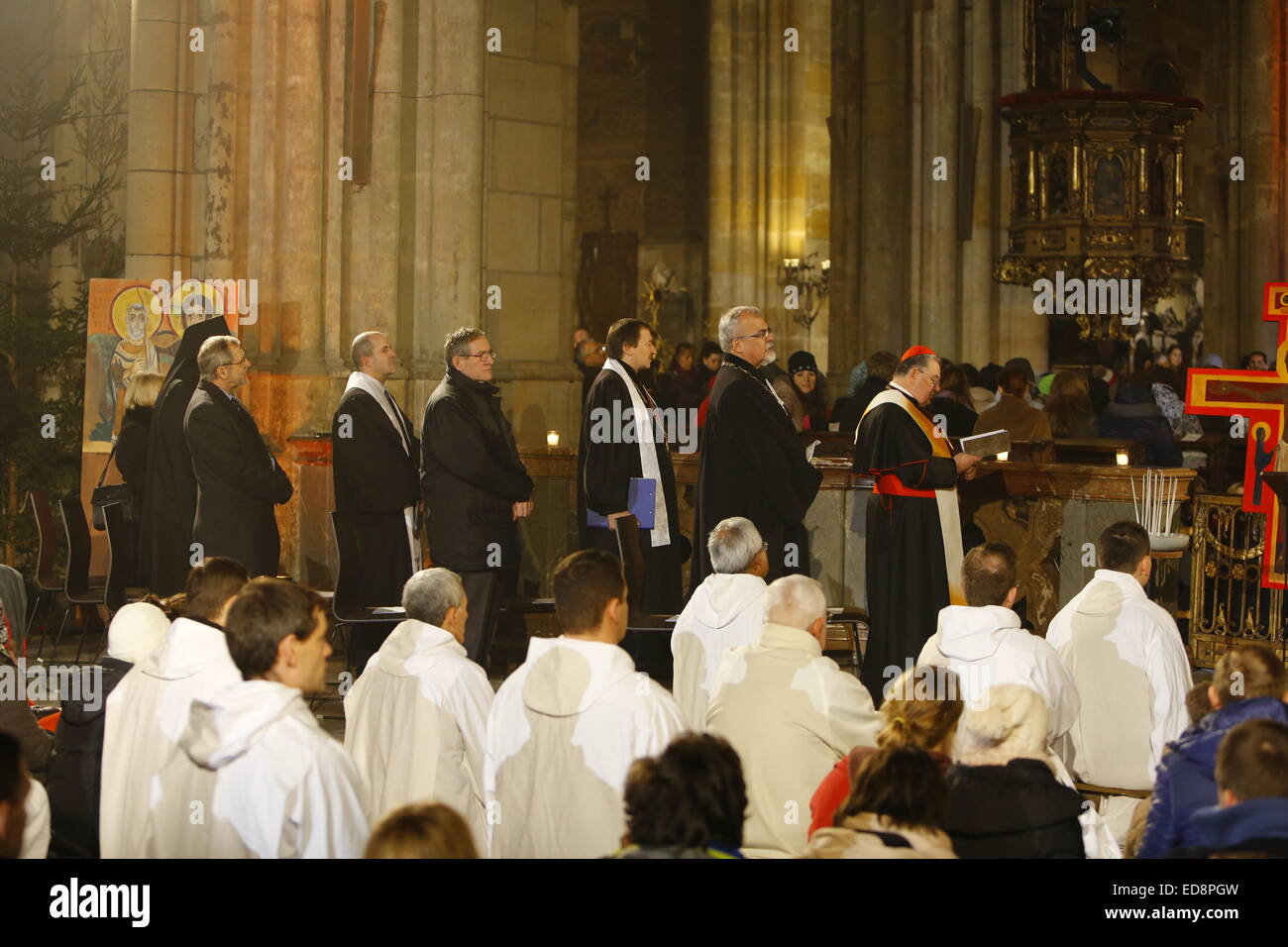 Prague, Czech Republic. 1st December 2015. Church leaders from the ...
