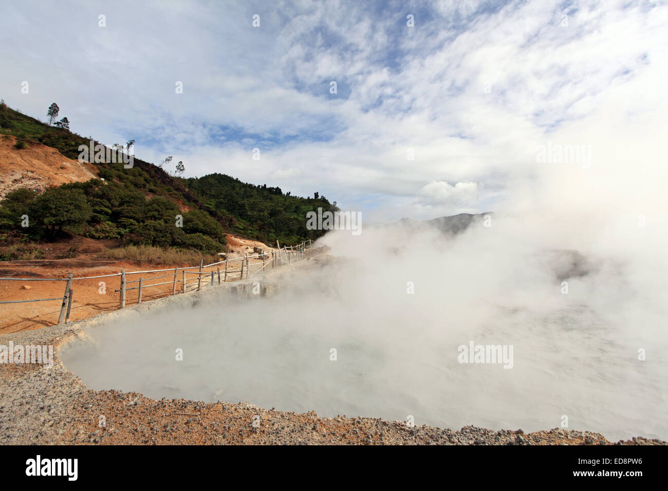 Sulfur Mud Volcano on Plateau Dieng National Park, Java, Indonesia ...