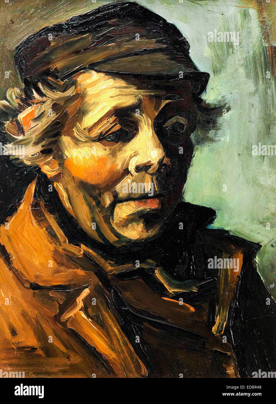 Vincent van Gogh, Head of a Peasant With Cap 1884 Oil on canvas. Art ...