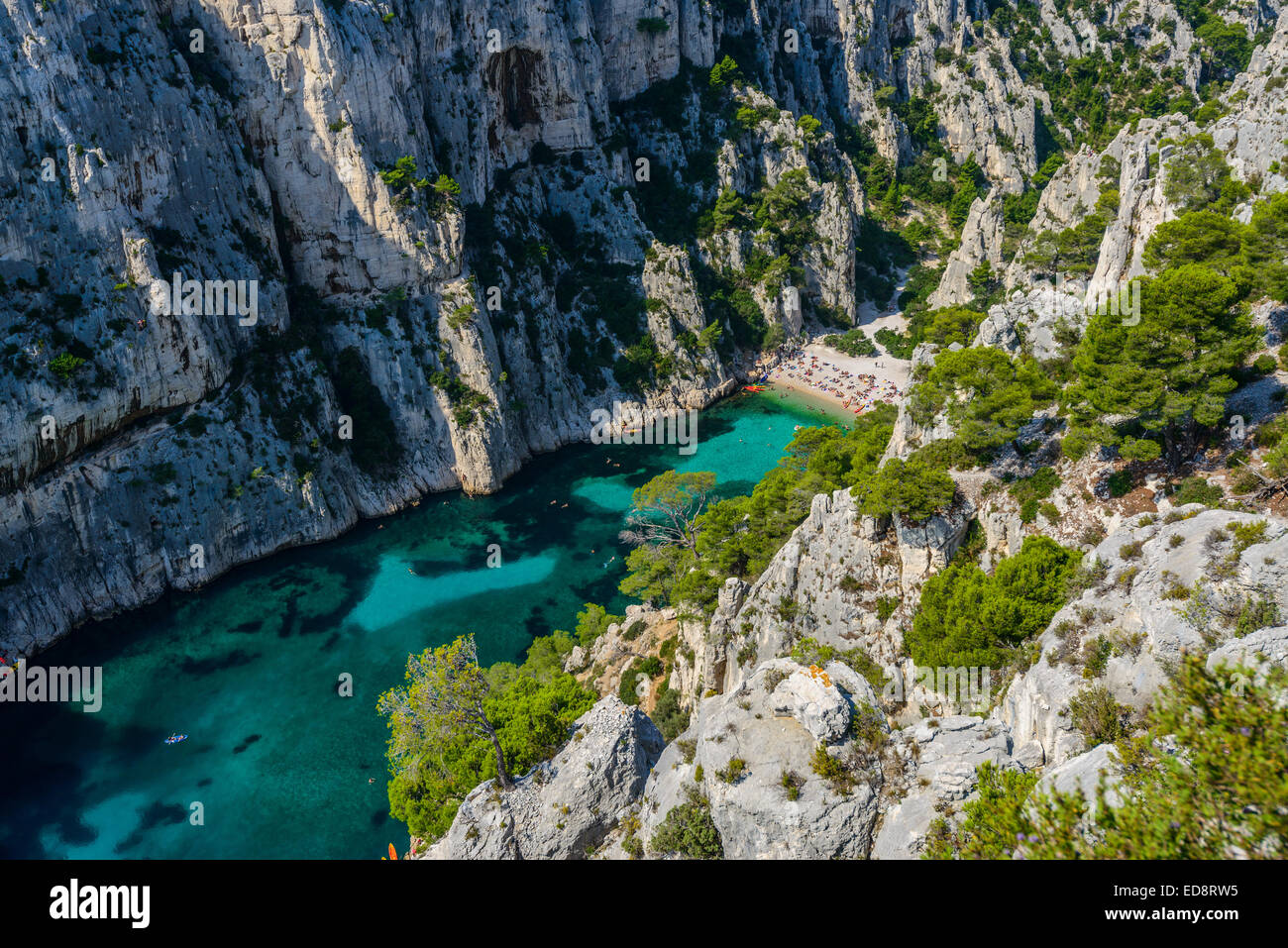Calanques of Cassis, between Marseille and Cassis, south of France ...