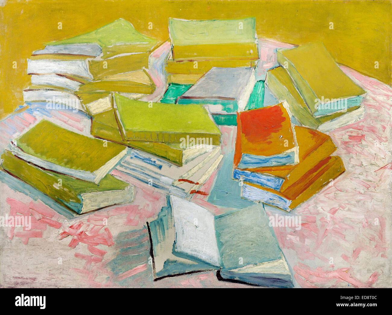 Piles of french novels oil art hi-res stock photography and images - Alamy